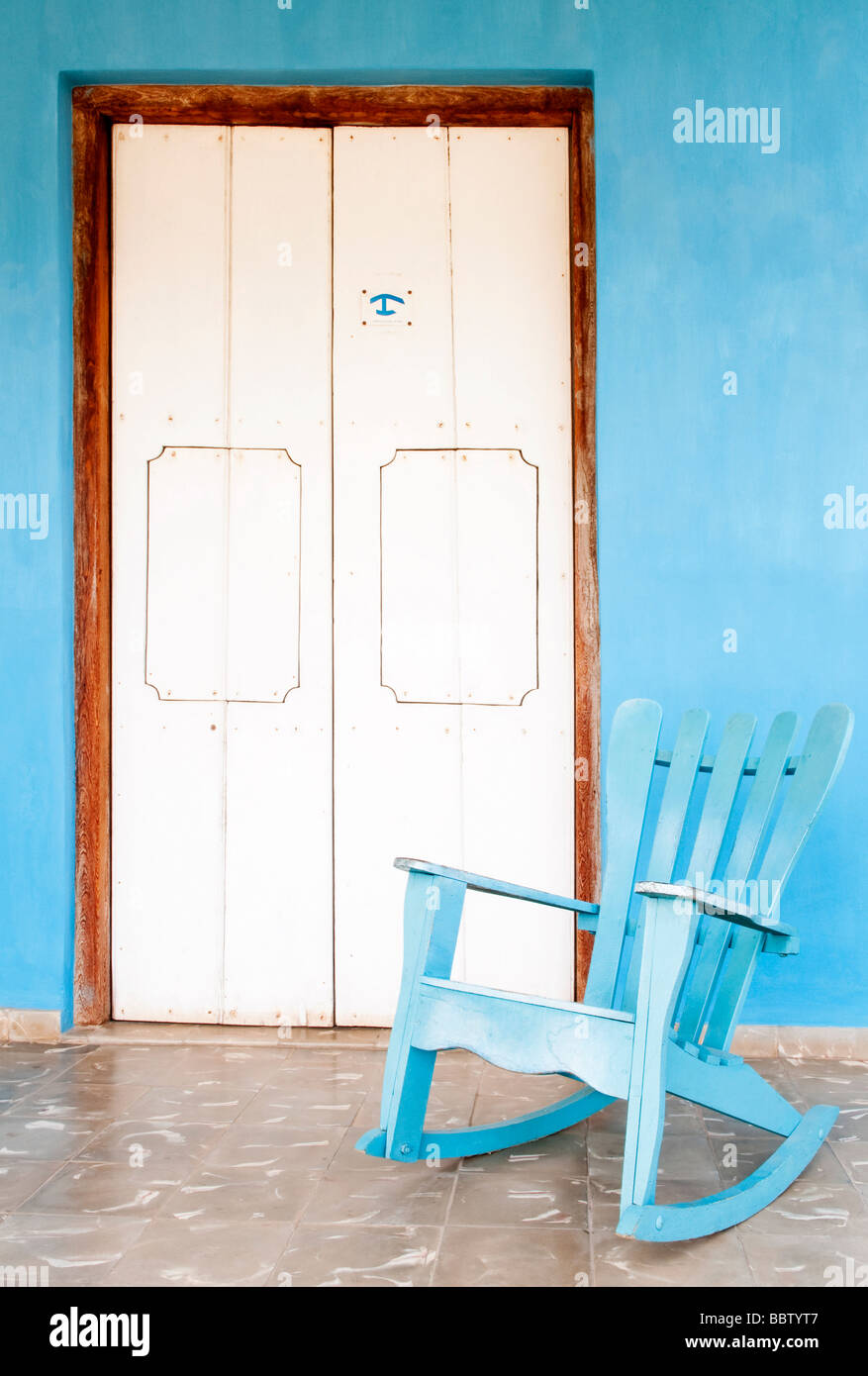 Iconic blue chair hi-res stock photography and images - Alamy