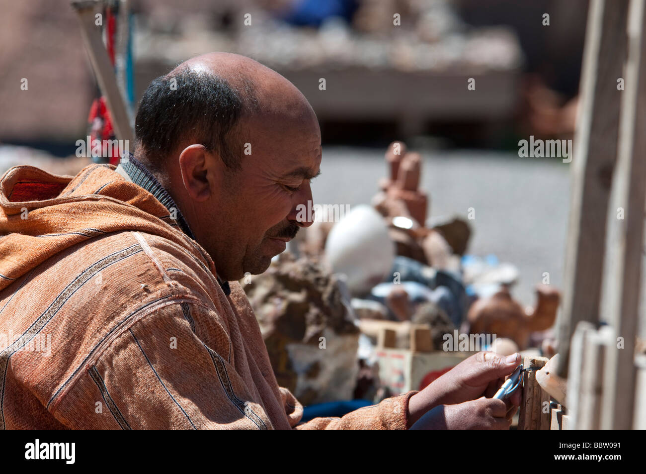 A roadside market trader in Southern Morocco Stock Photo - Alamy