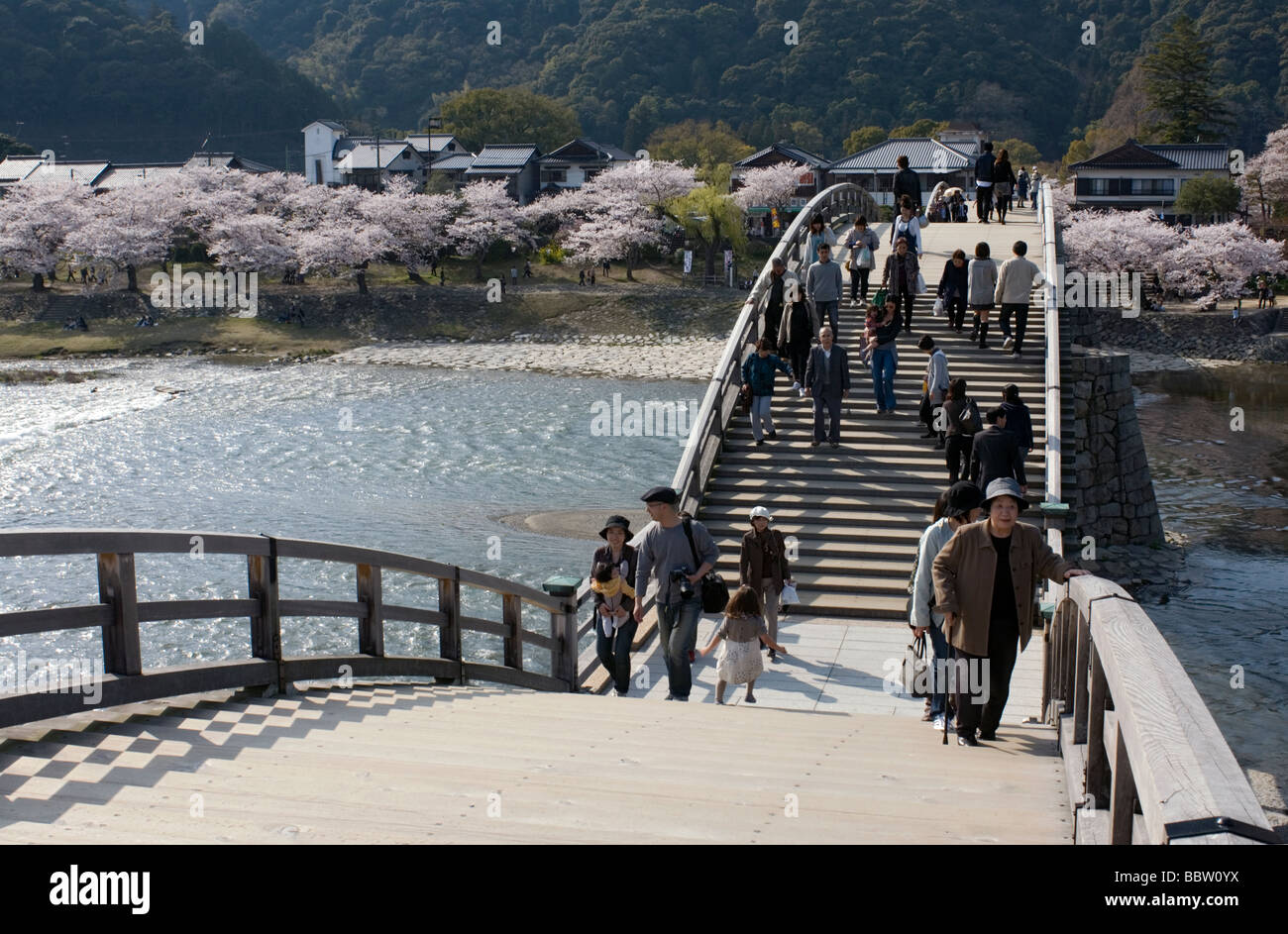 Most famous classic traditional arched bridge in Japan is the Kintai ...