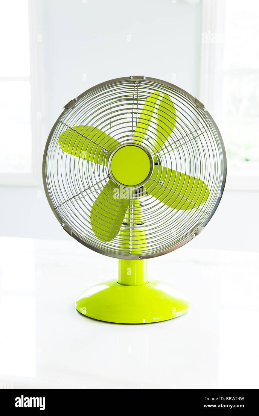 Green table fan Stock Photo - Alamy