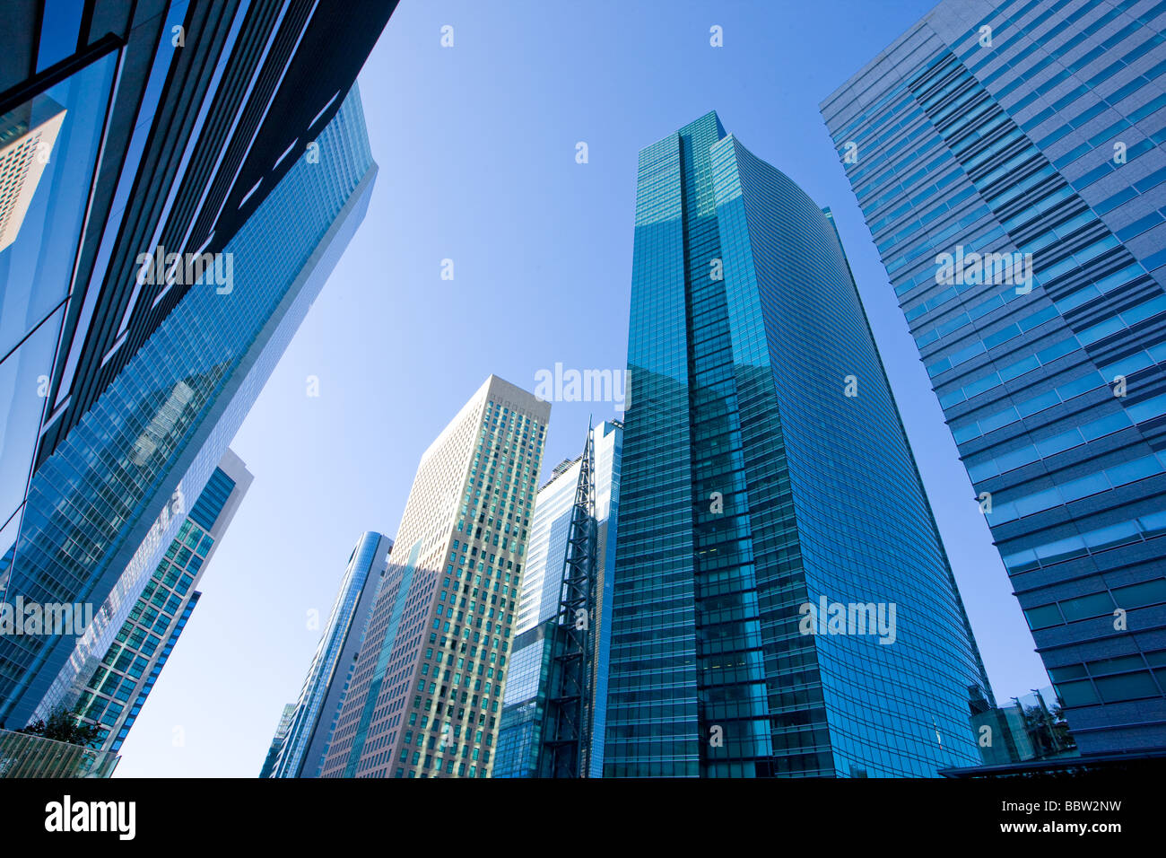 Skyscrapers in urban city Stock Photo - Alamy