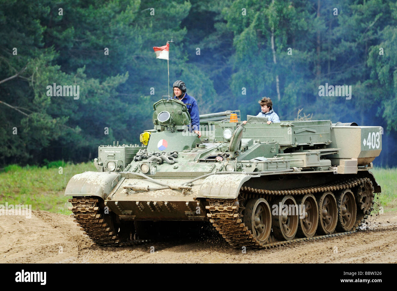 Tank driving school for tourists, T55 salvage tank, Steinhoefel ...