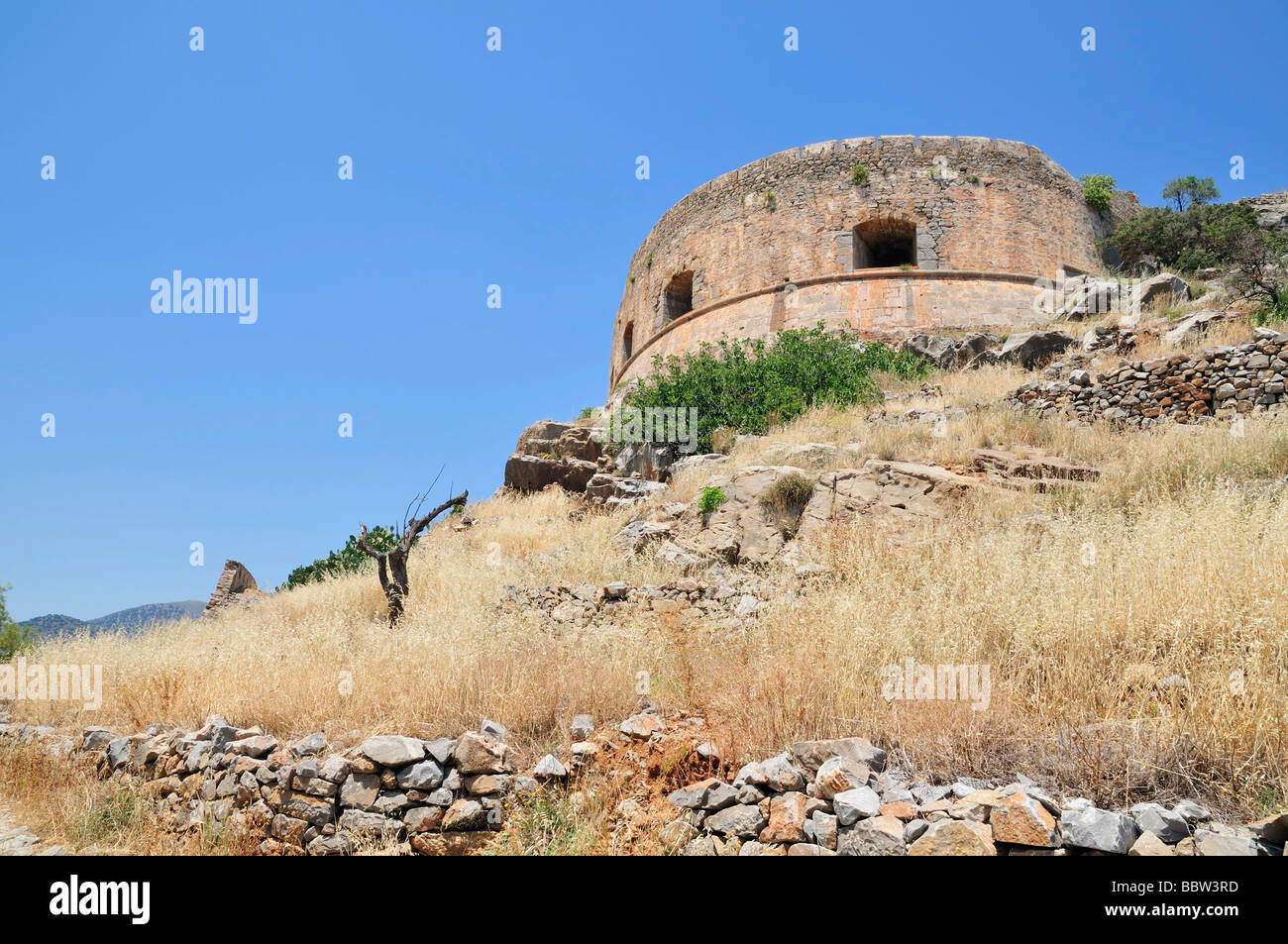 Spinalonga Island (Kalidon), former leper colony, Crete, Greece, Europe ...