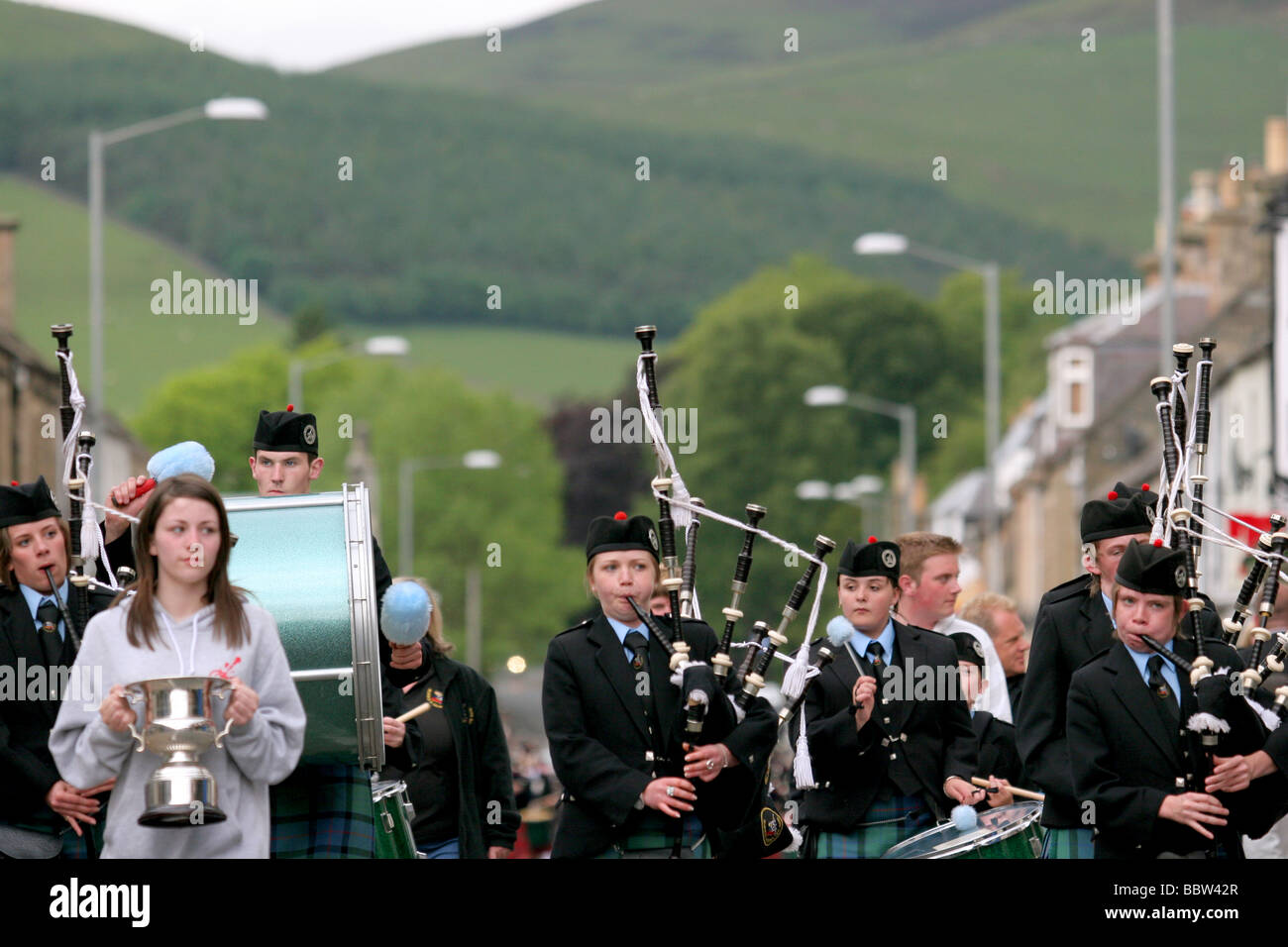 8th Innerleithen Pipe Band Championships - Scottish Borders, marching ...