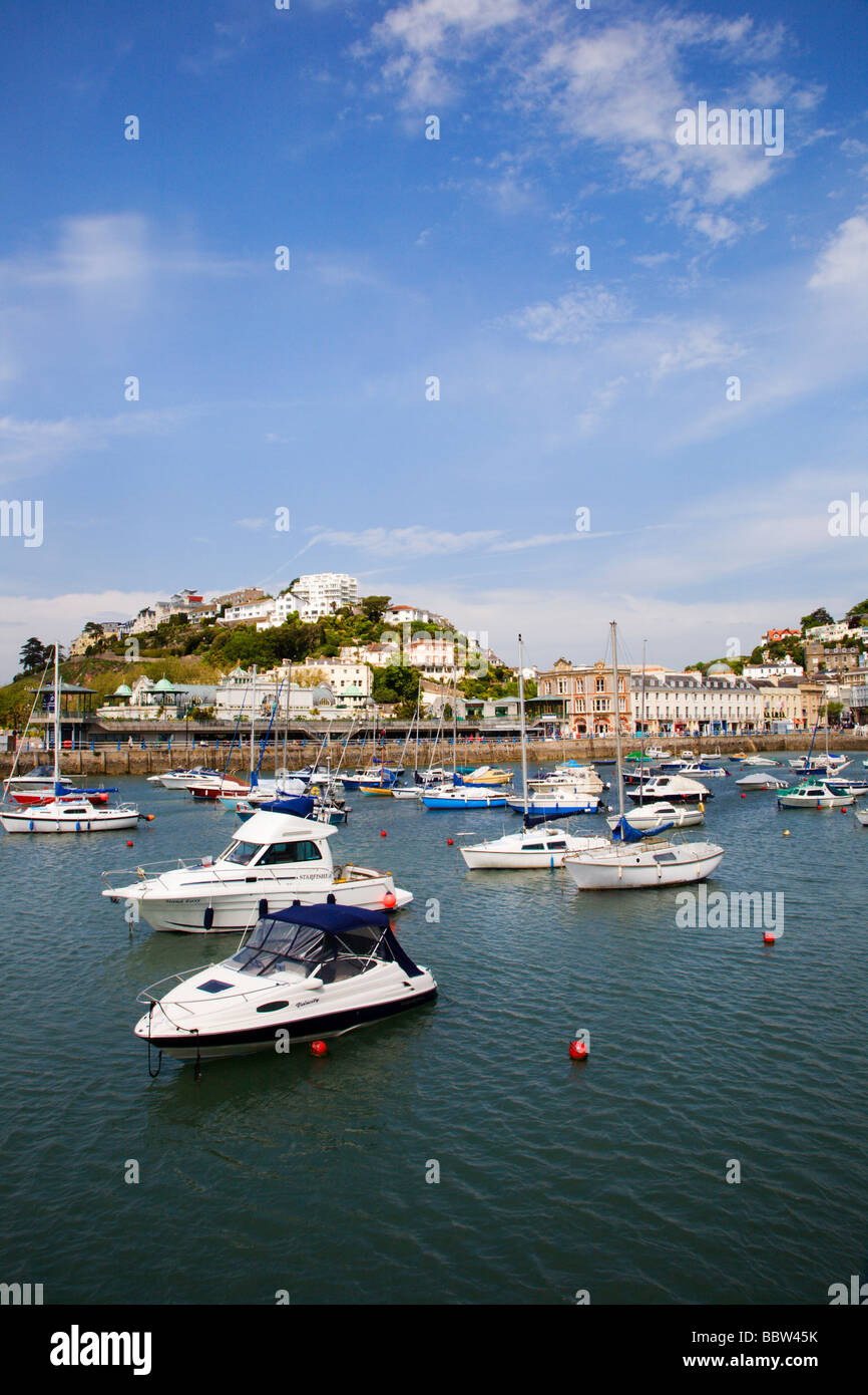 Boats in the Harbour Torquay Devon England Stock Photo - Alamy