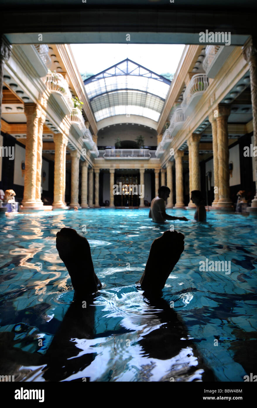 General view of The Gellert Baths in Budapest Hungary Stock Photo - Alamy