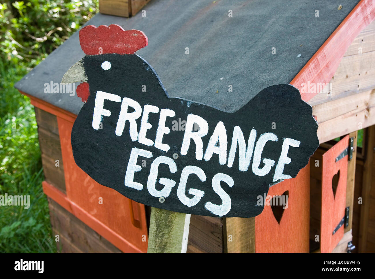 free range eggs sign Stock Photo - Alamy