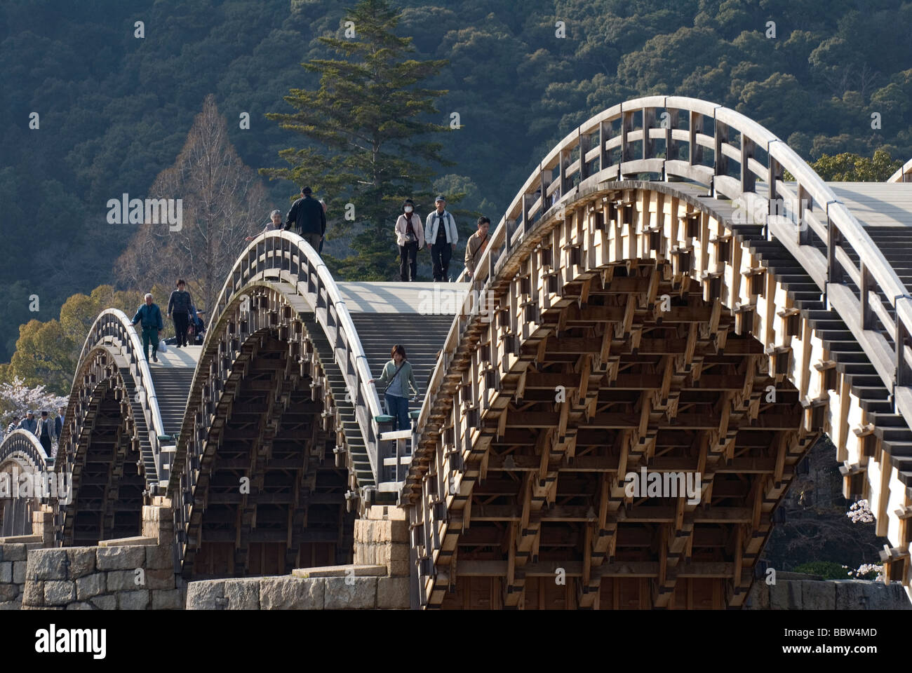 Most famous classic traditional arched bridge in Japan is the Kintai ...