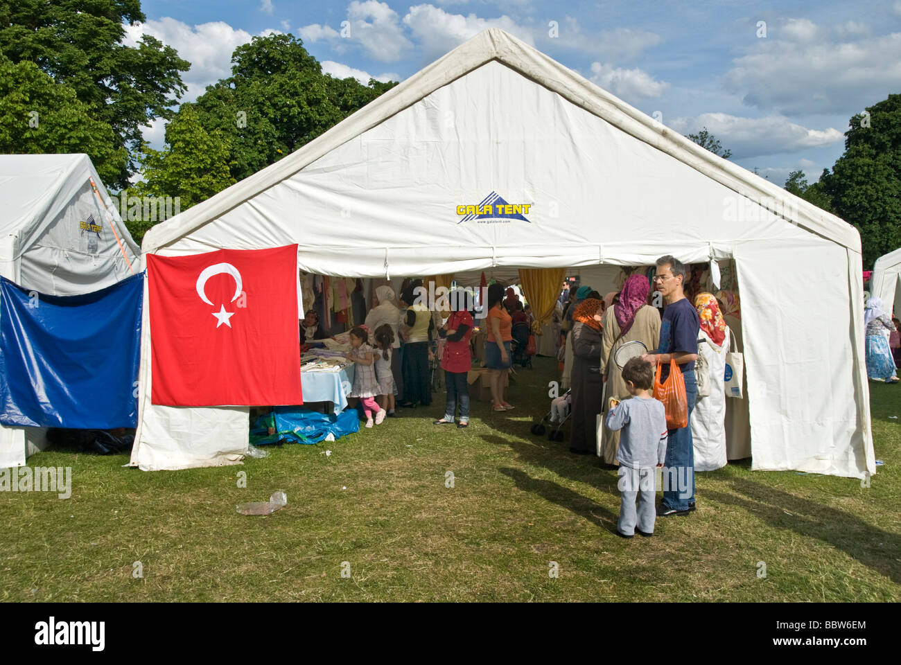 TURKISH FESTIVAL TENT IN NORTH LONDON PARK Stock Photo - Alamy