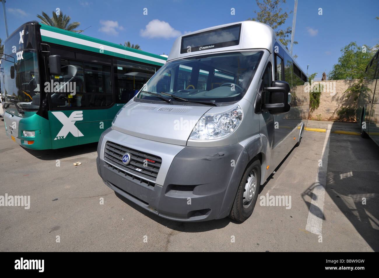 Israel Newly assembled bus at Merkavim Ltd Stock Photo - Alamy