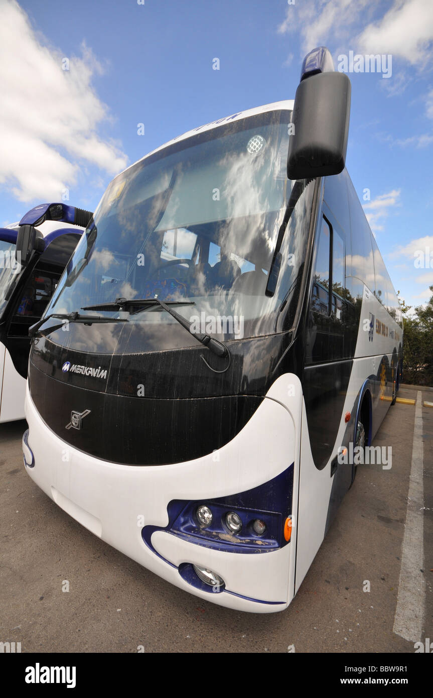 Israel Newly assembled bus at Merkavim Ltd Stock Photo - Alamy