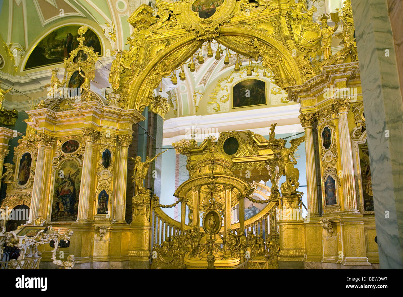 Russia St.Petersburg Peter&Paul cathedral Iconostasis Stock Photo - Alamy