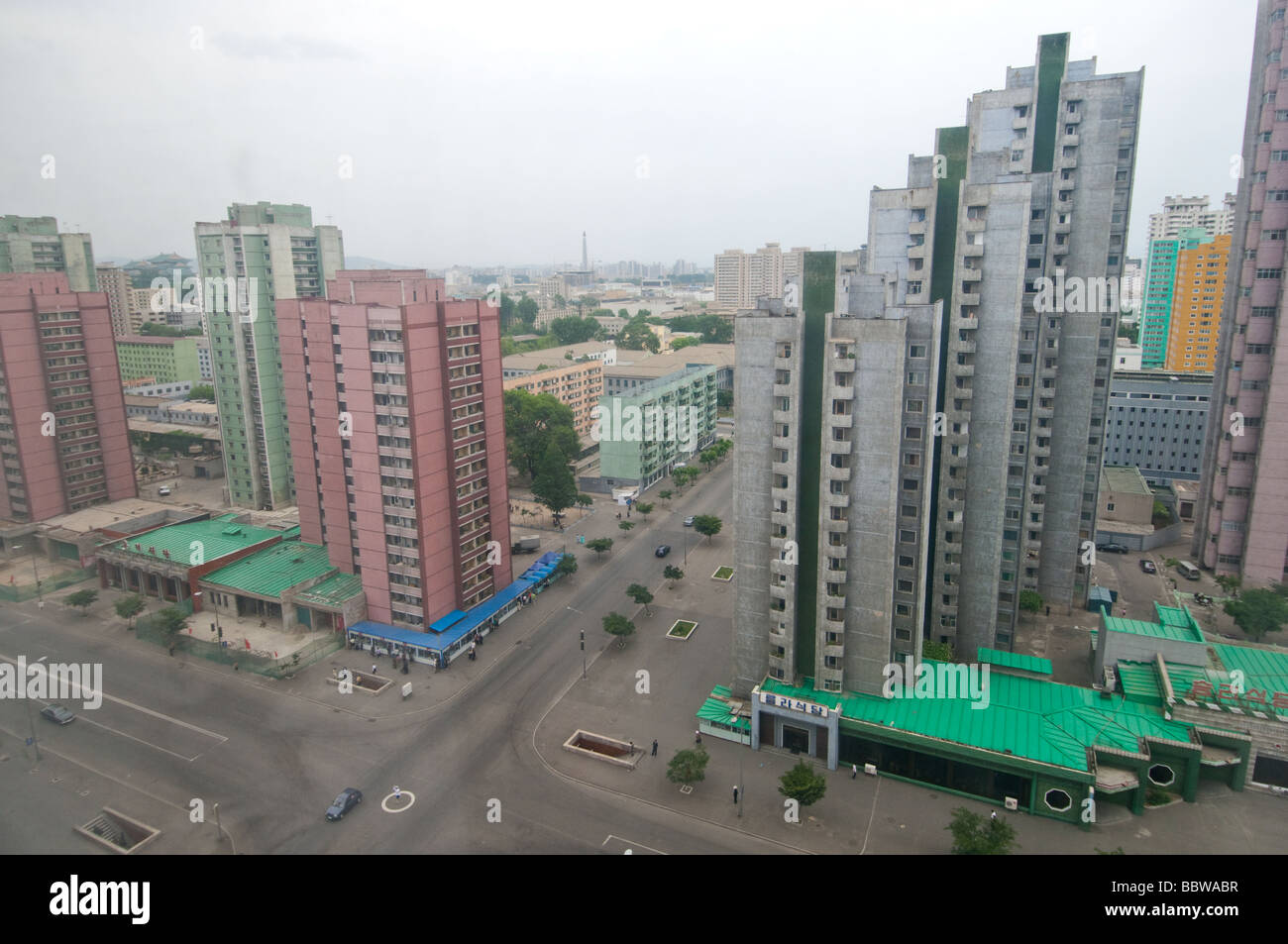 Pyongyang from hotel window Stock Photo - Alamy