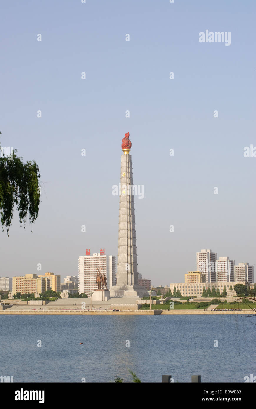 tower of Juche Idea in Pyongyang North Korea Stock Photo - Alamy