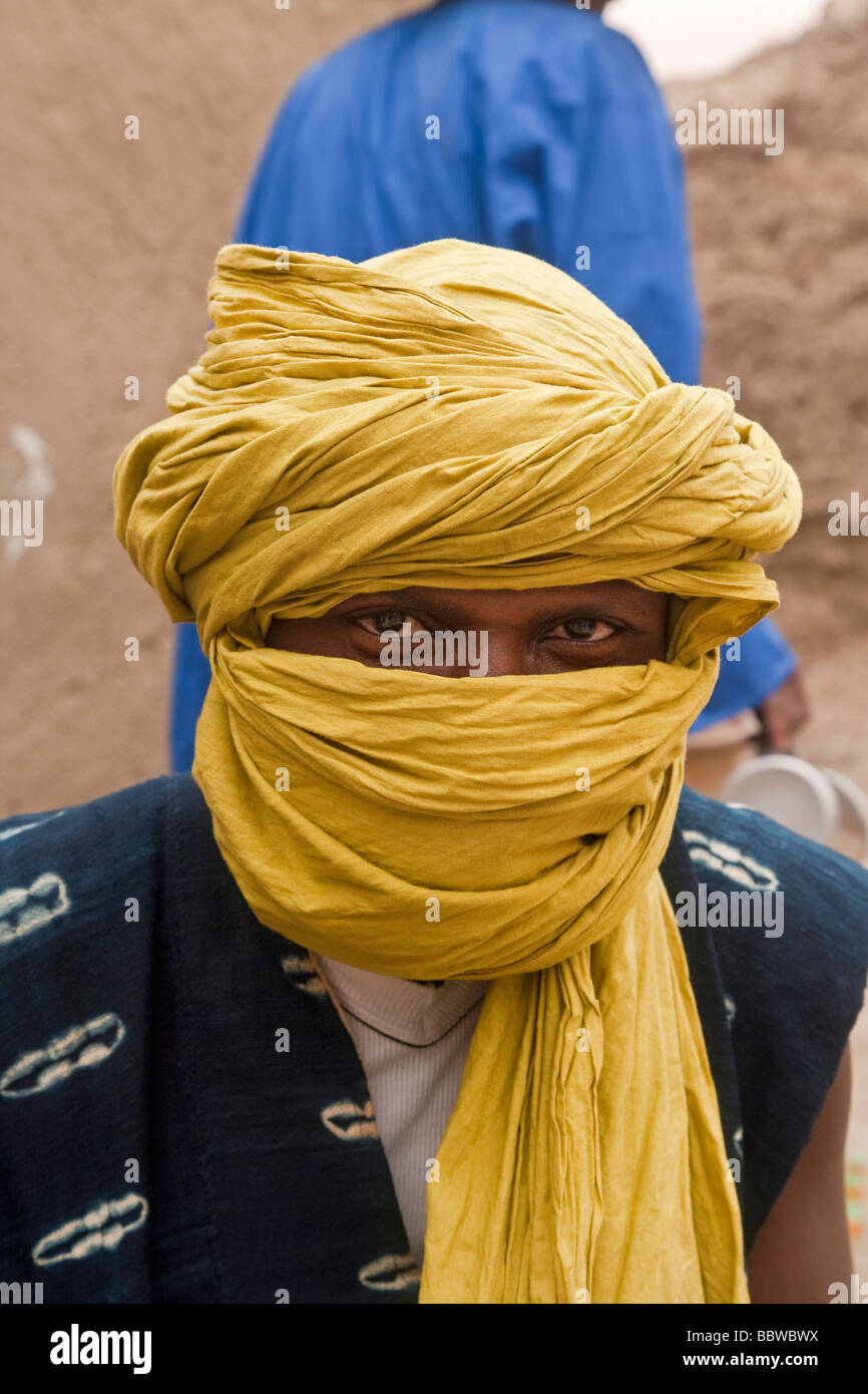 Africa West Africa Mali Segou Woman outside Mud Mosque in Segoukoro old ...