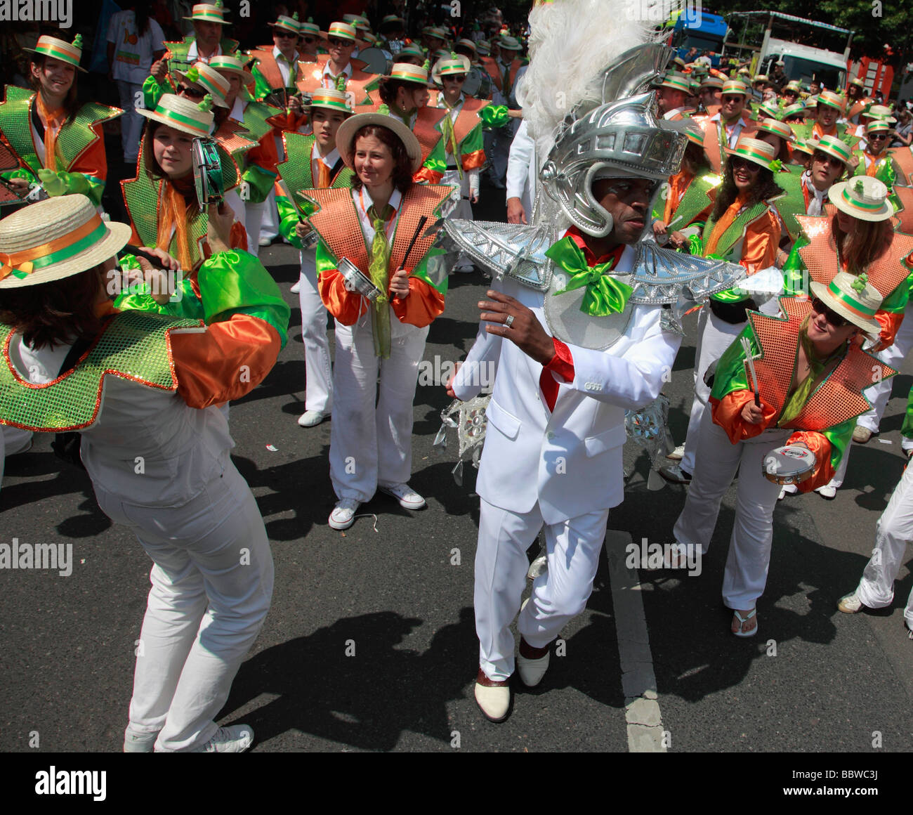 Germany Berlin Carnival of Cultures marching percussion band Stock ...