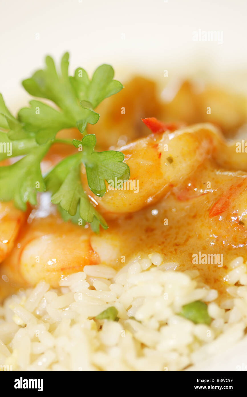 Prawn Red Thai Curry Stock Photo - Alamy