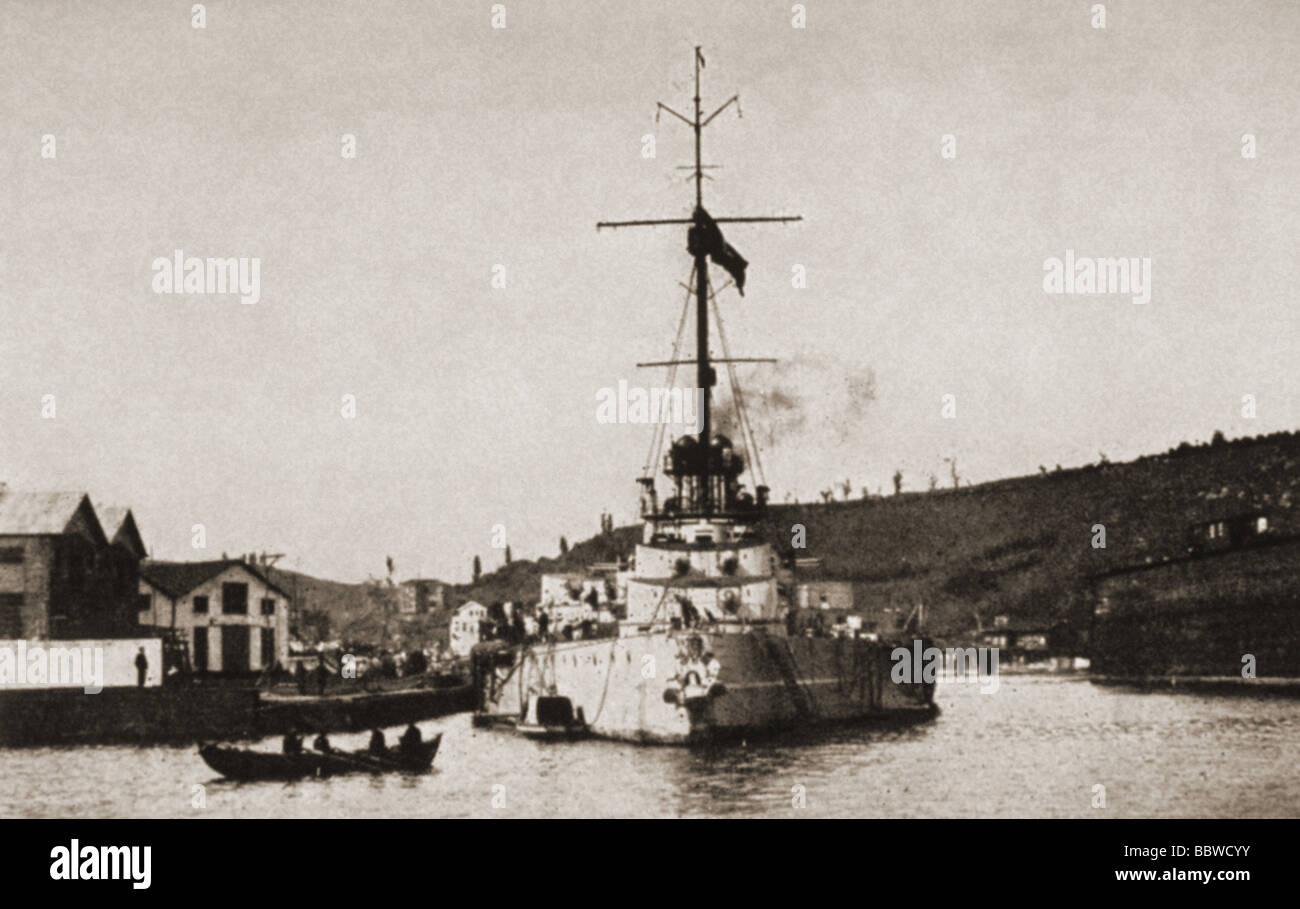 events, First World War / World War I, naval warfare, armoured cruiser ...