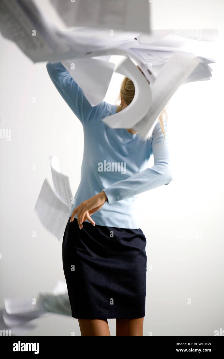 One business woman falling down hi-res stock photography and images - Alamy