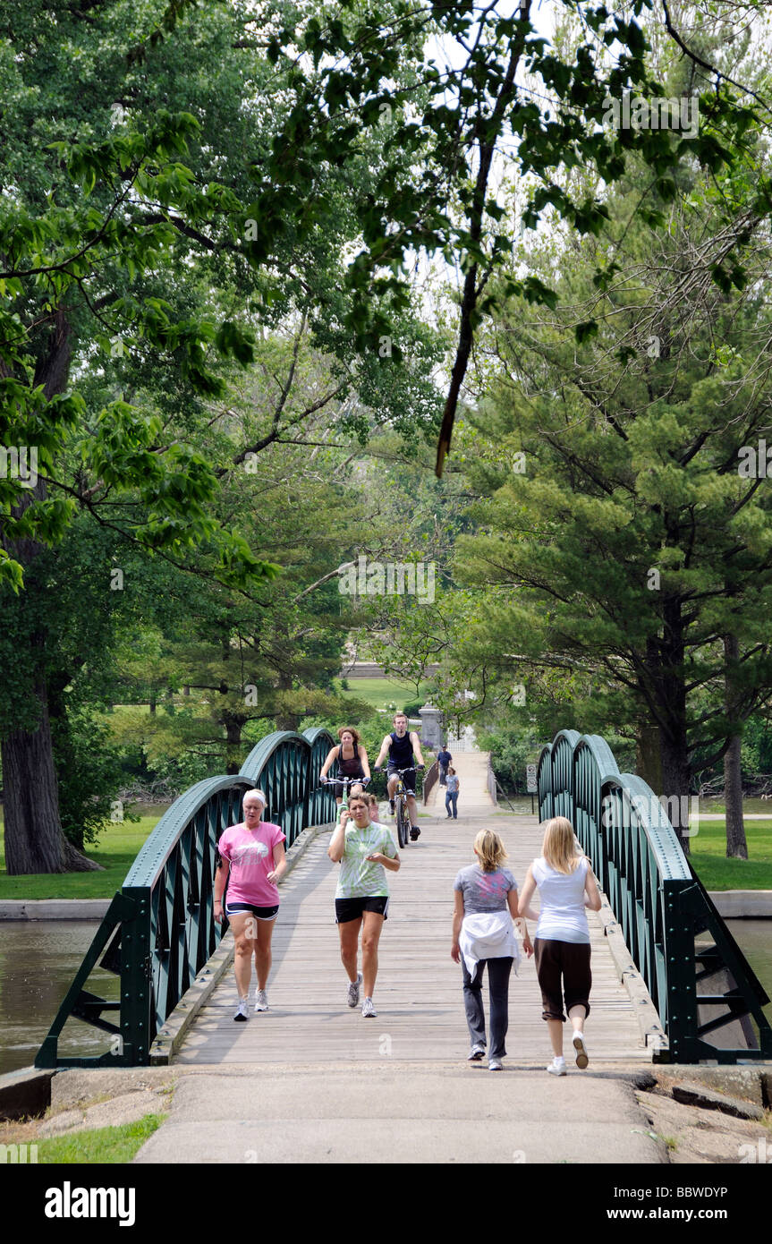 Fox River Trail in Batavia Illinois USA Stock Photo - Alamy