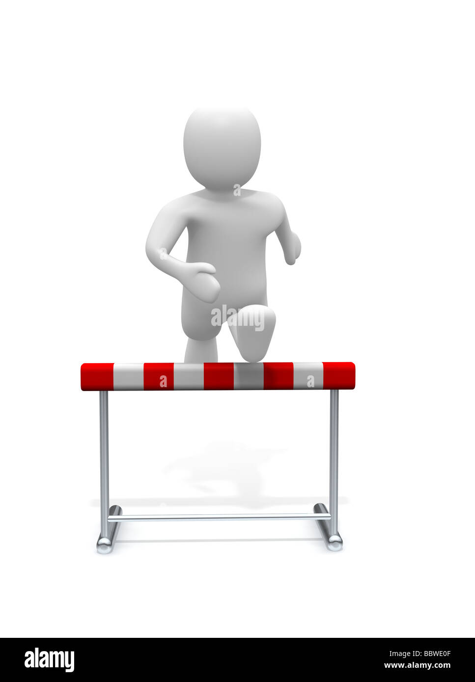 Man jumping over the hurdle Stock Photo - Alamy