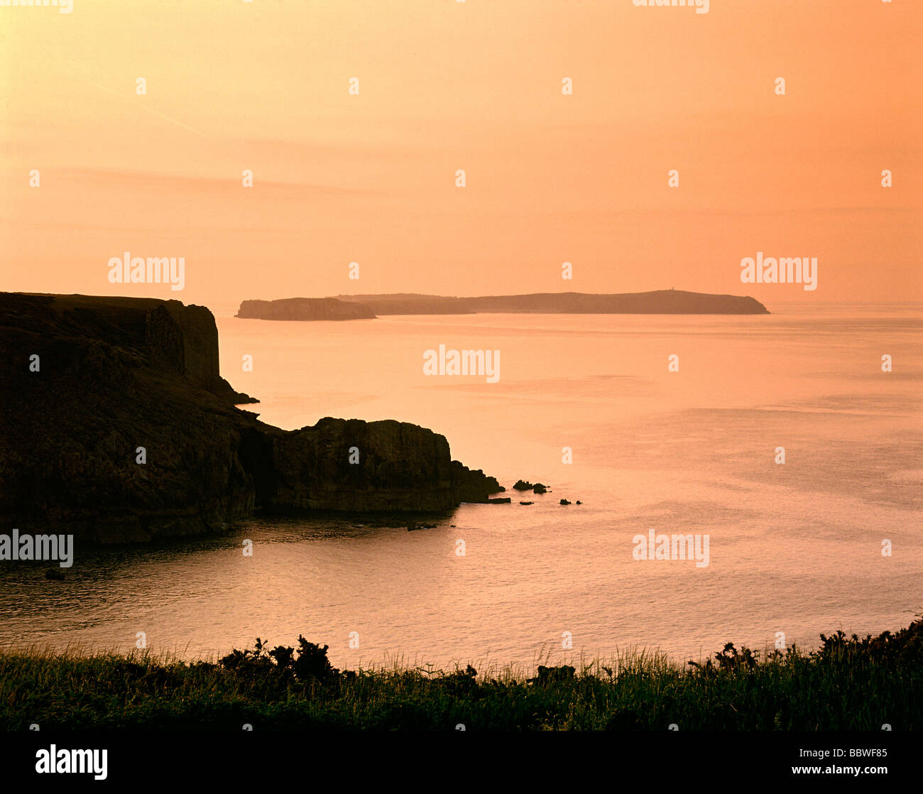 Caldy Island Nr Tenby Pembrokshire Wales UK 1990s Circa 1995 UK HOMER ...