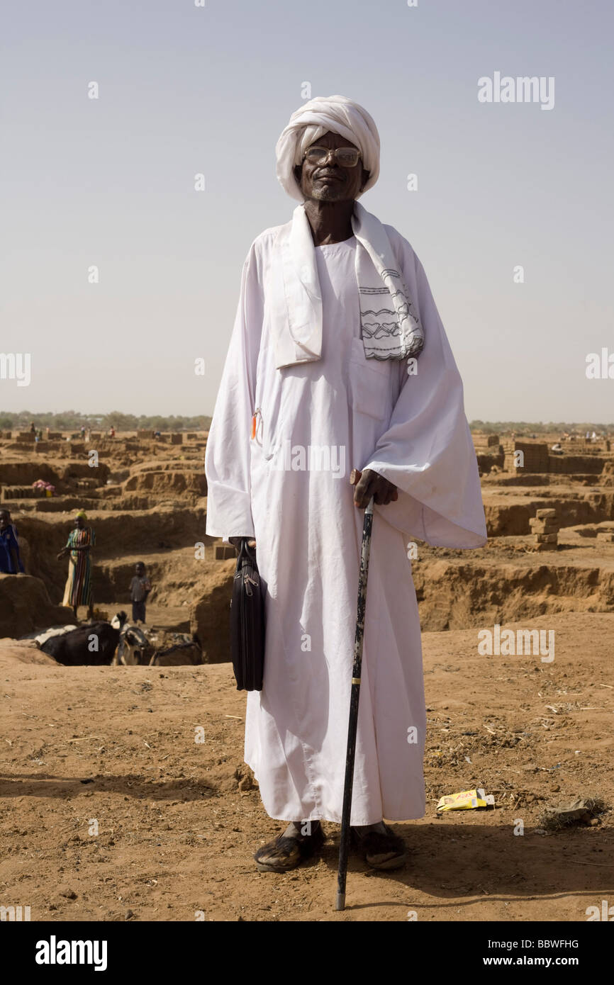Portrait of Hassan Abdullah Bakhour, Chief of the 4 sq km Abu Shouk ...