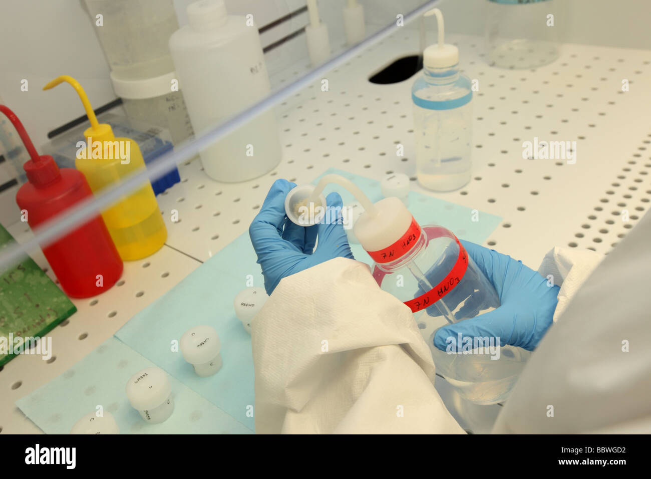 Scientist in the Clean Room of a Laboratory working on Climate Change ...