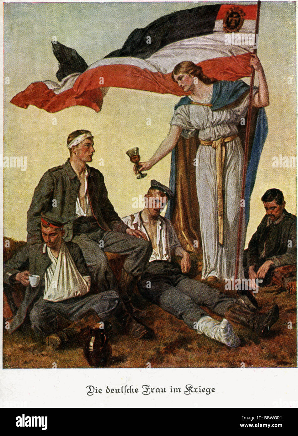 events, First World War/WWI, propaganda, Germany, "The German woman ...