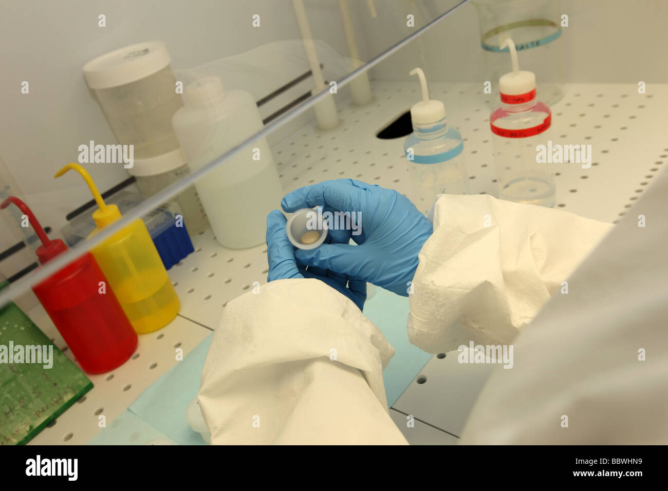 Scientist in the Clean Room of a Laboratory working on Climate Change ...