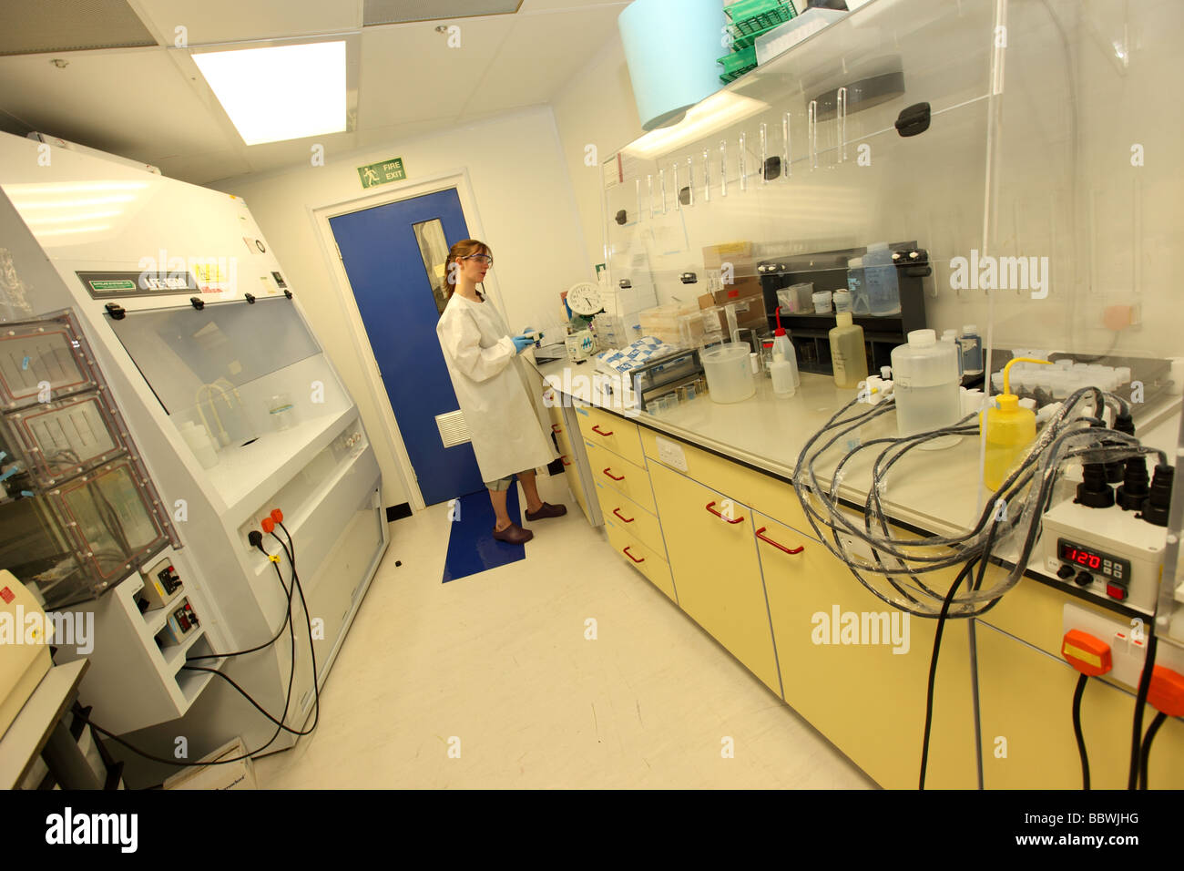 Scientist in the Clean Room of a Laboratory working on Climate Change ...