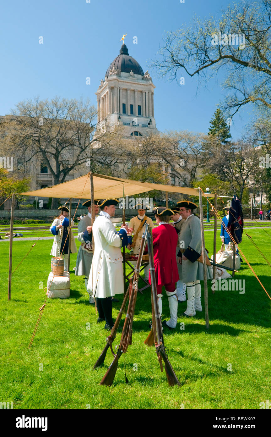 Actors of the Living History Association in period dress in Winnipeg ...