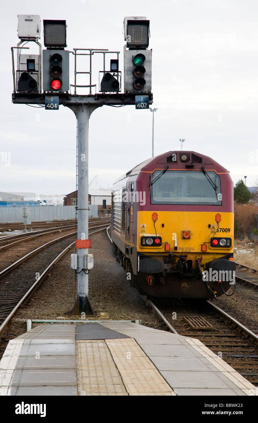 class 67 diesel locomotive 67 009 inverness station scotland Stock ...