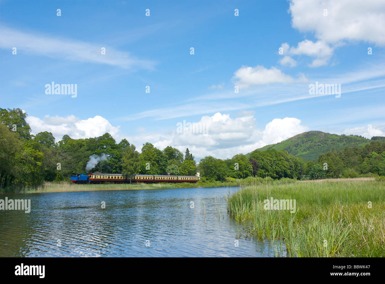 Lakeside to haverthwaite steam railway line hi-res stock photography ...