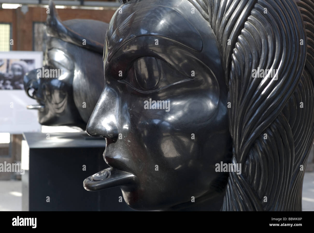 Indigenous artwork in Vancouver, British Columbia, Canada Stock Photo ...