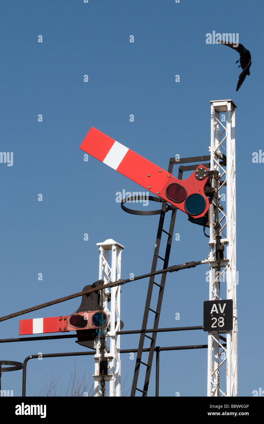 semaphore signals at aviemore station highlands scotland Stock Photo ...