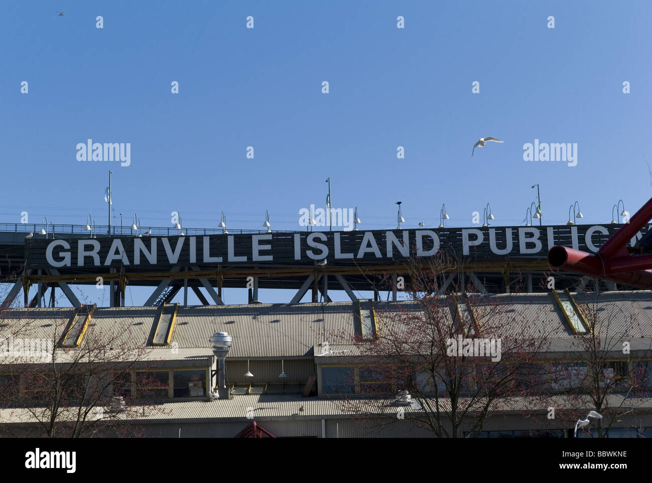 Granville Island sign in Vancouver, British Columbia, Canada Stock ...