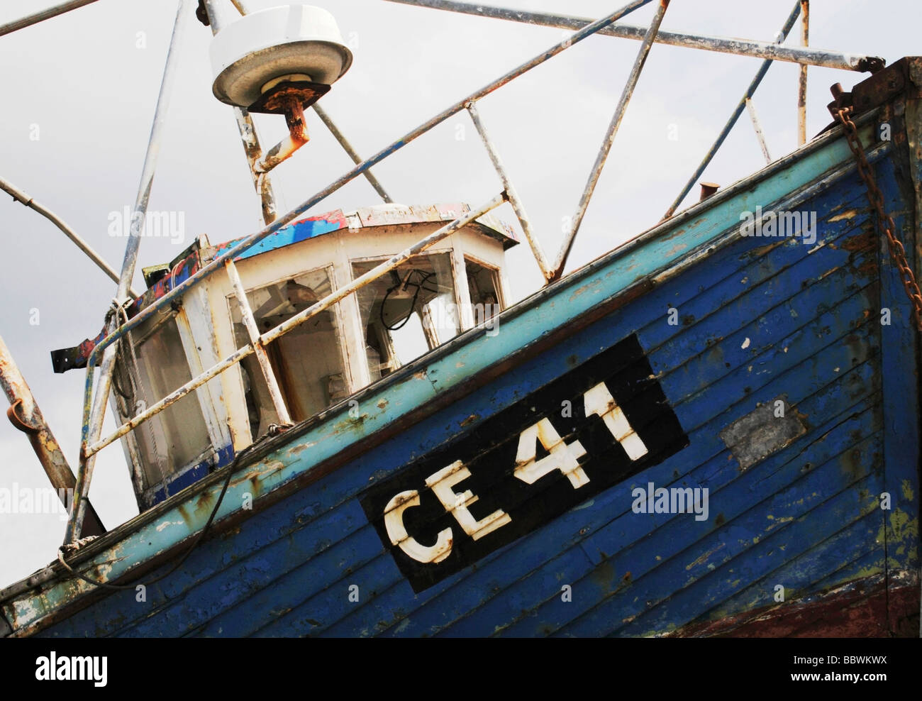 An old Irish fishing boat Stock Photo - Alamy
