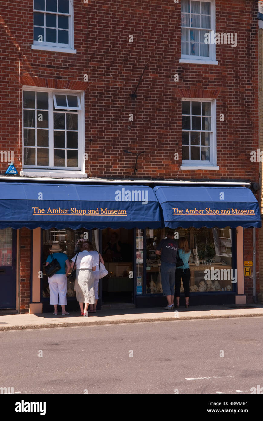 The Amber shop and museum in Southwold Suffolk Uk with customers ...