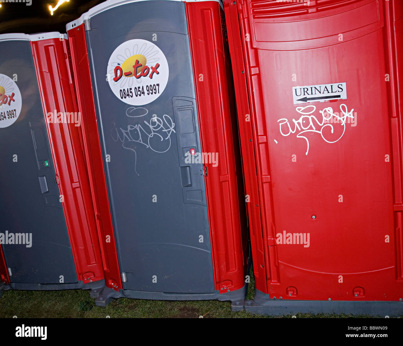 Glastonbury festival toilets hi-res stock photography and images - Alamy