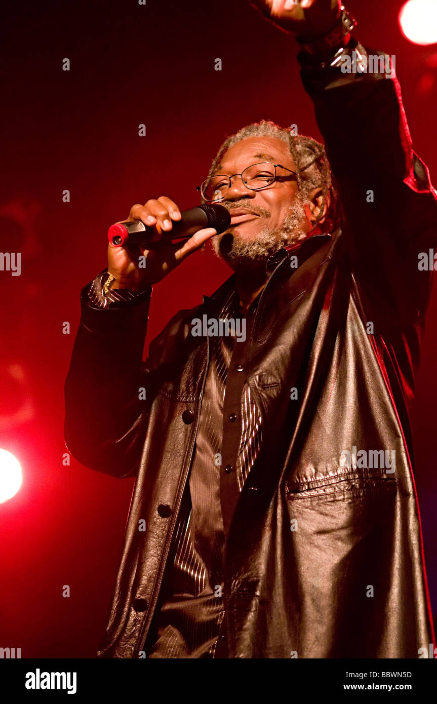 Horace Andy reggae singer singing live at shambala festival 2008 Stock ...