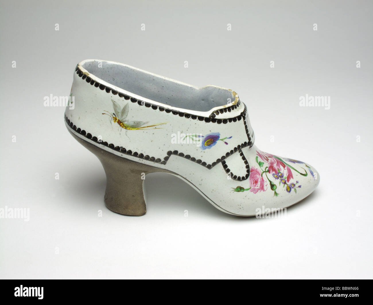 Antique 19th century French faience pottery shoe Stock Photo - Alamy