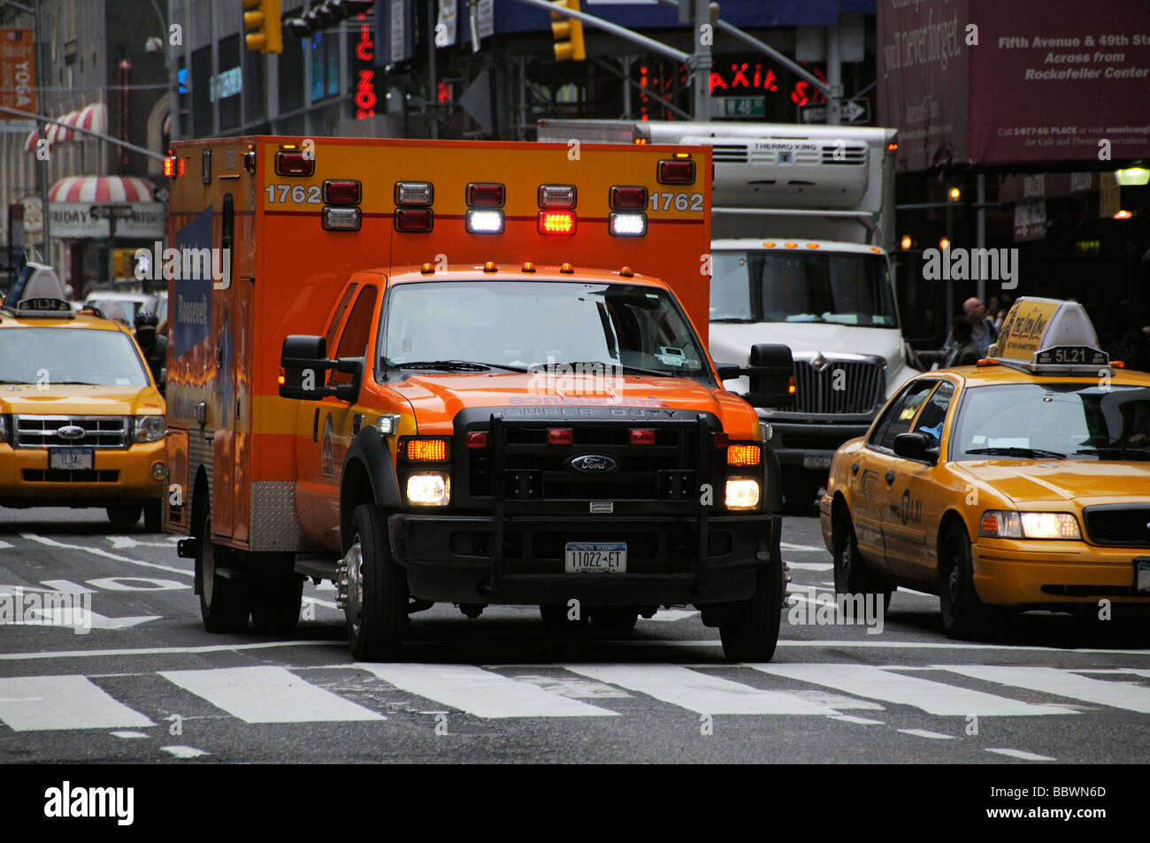 St Lukes Roosevelt emergency ambulance oncall in New York USA Stock ...
