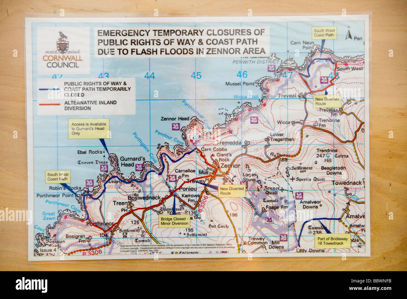 Map of cornwall hi-res stock photography and images - Alamy