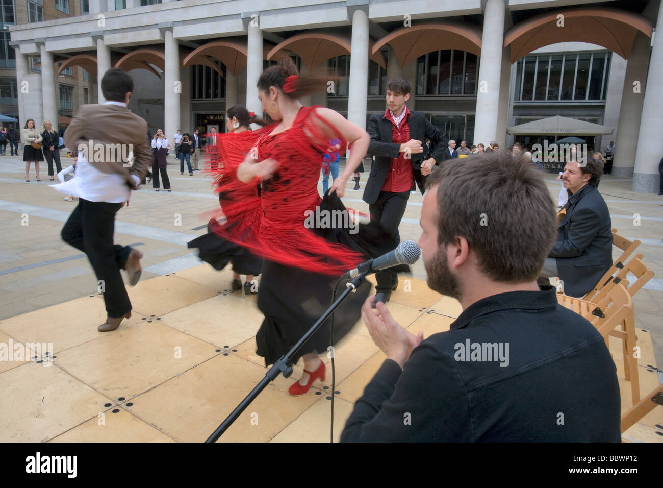 flamenco demonstration in paternoster square, london Stock Photo - Alamy