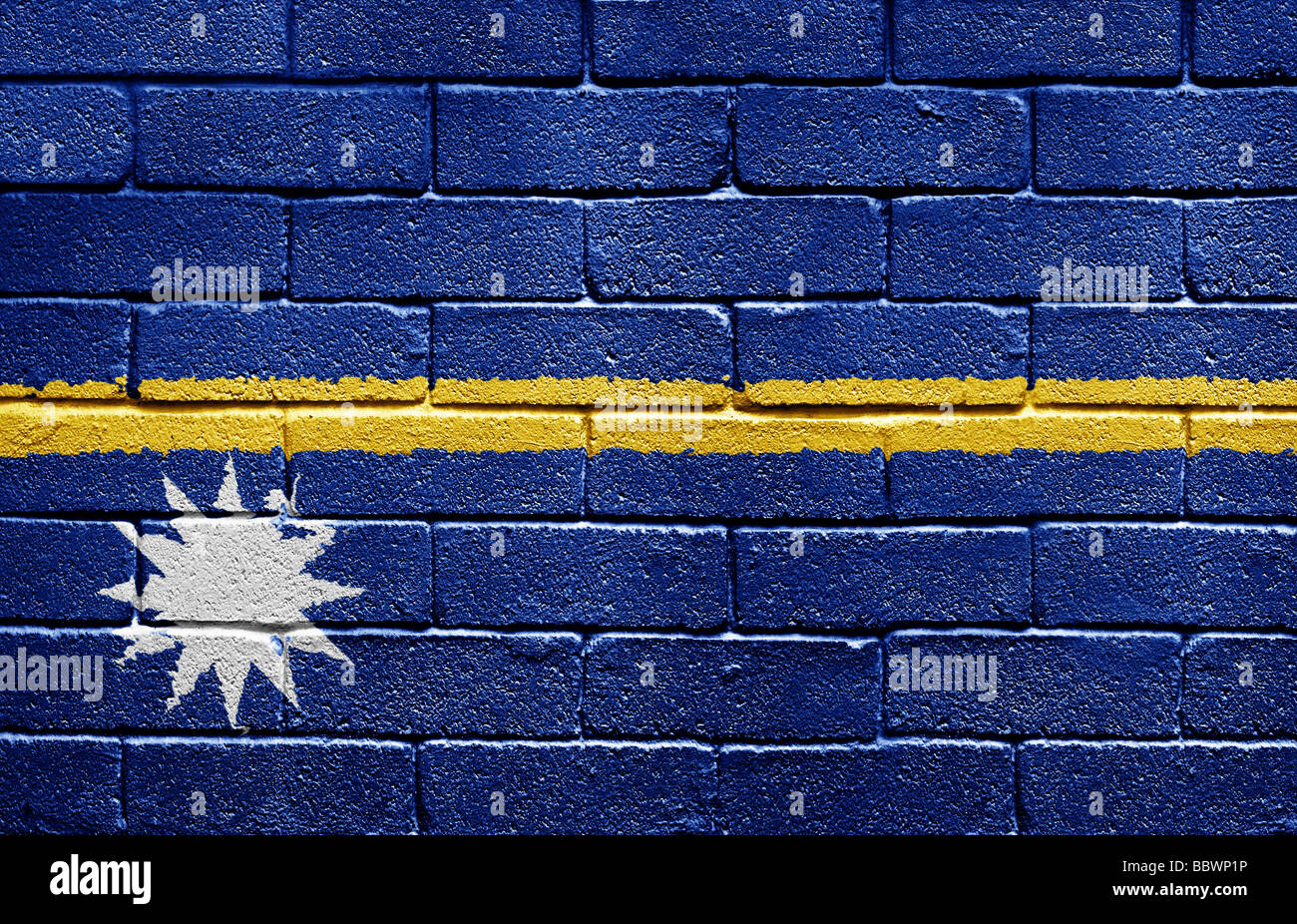 Flag of Nauru Stock Photo - Alamy