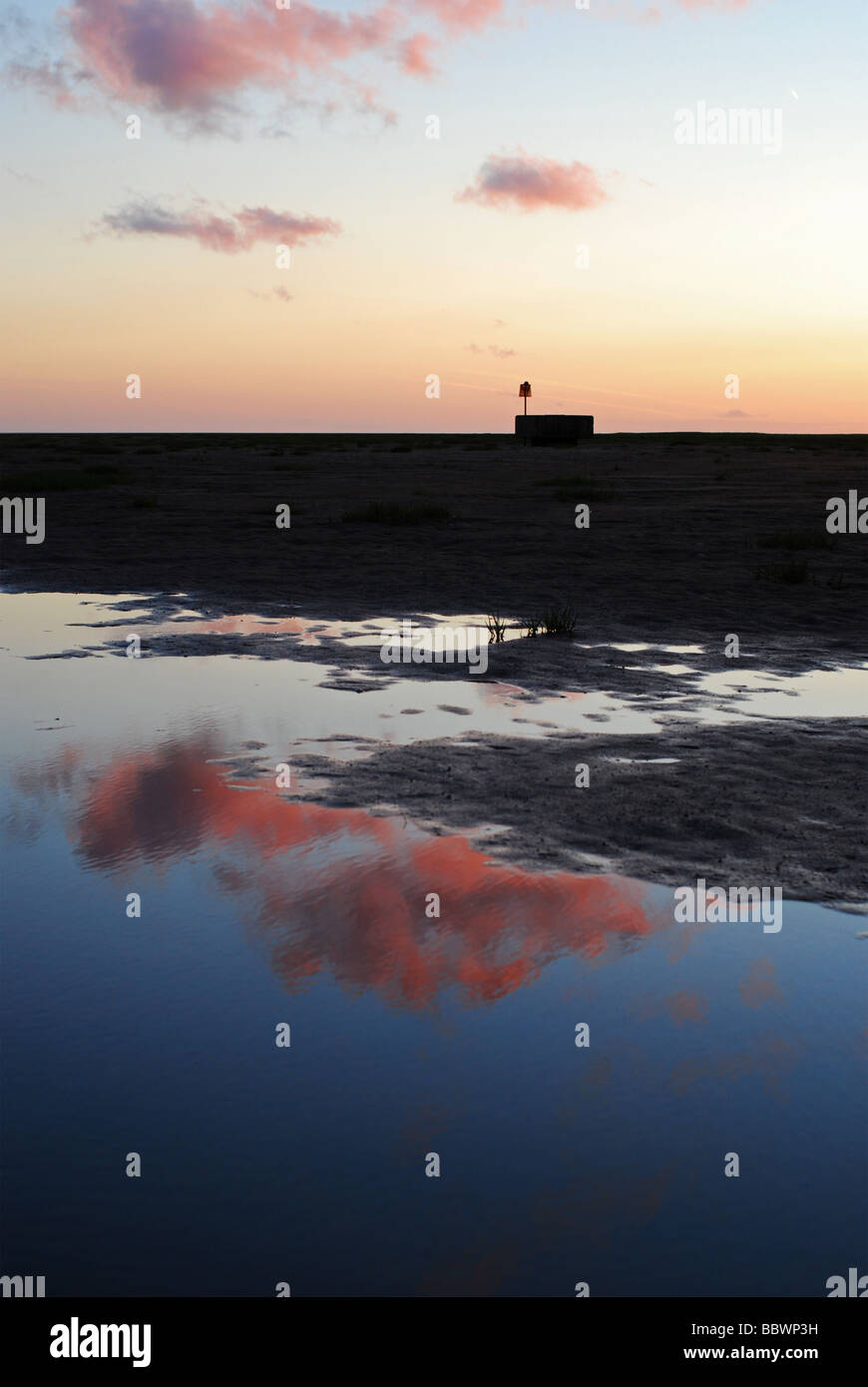 Reflections in Tidal Pools at Sunset Stock Photo - Alamy