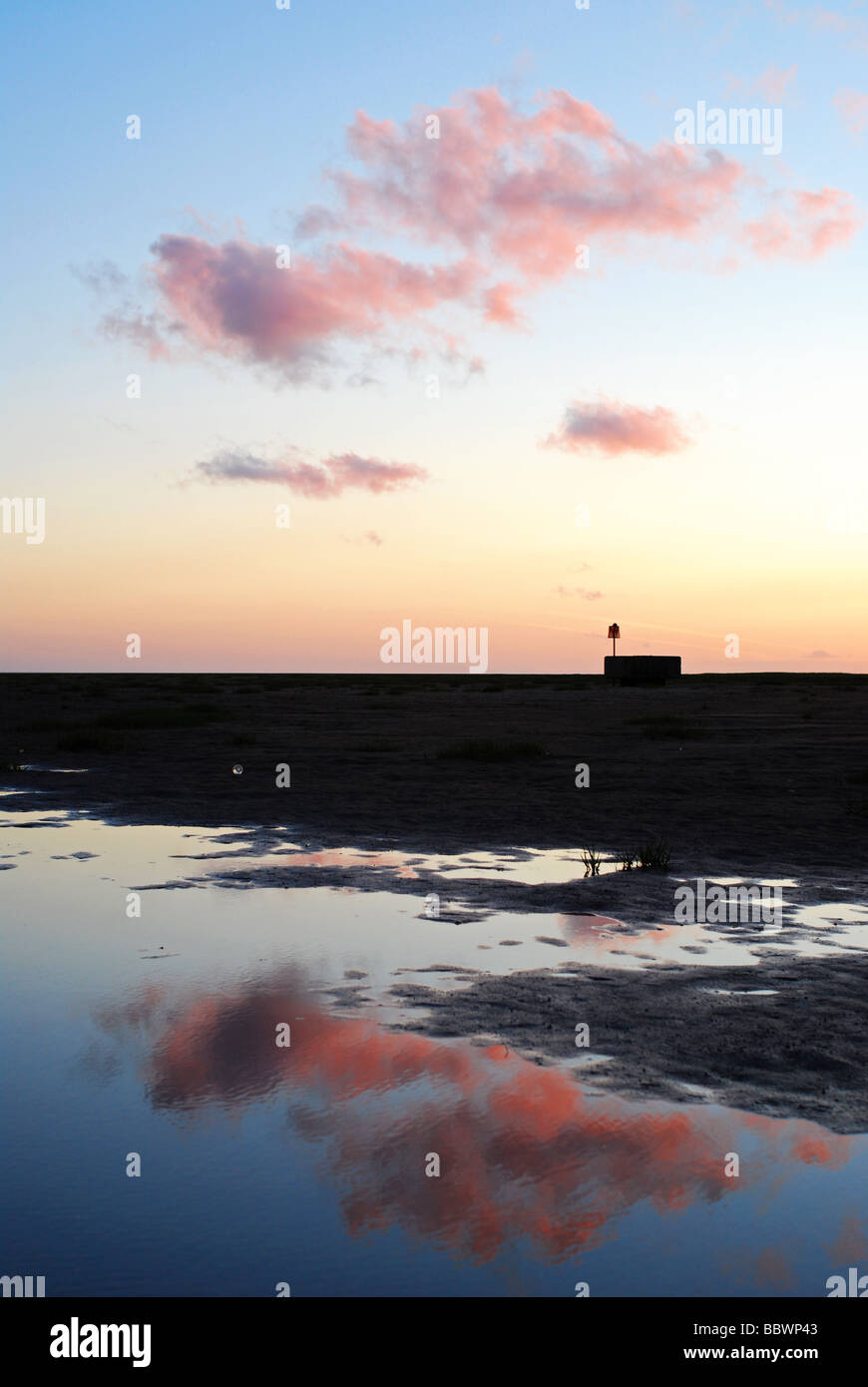 Reflections in Tidal Pools at Sunset Stock Photo - Alamy