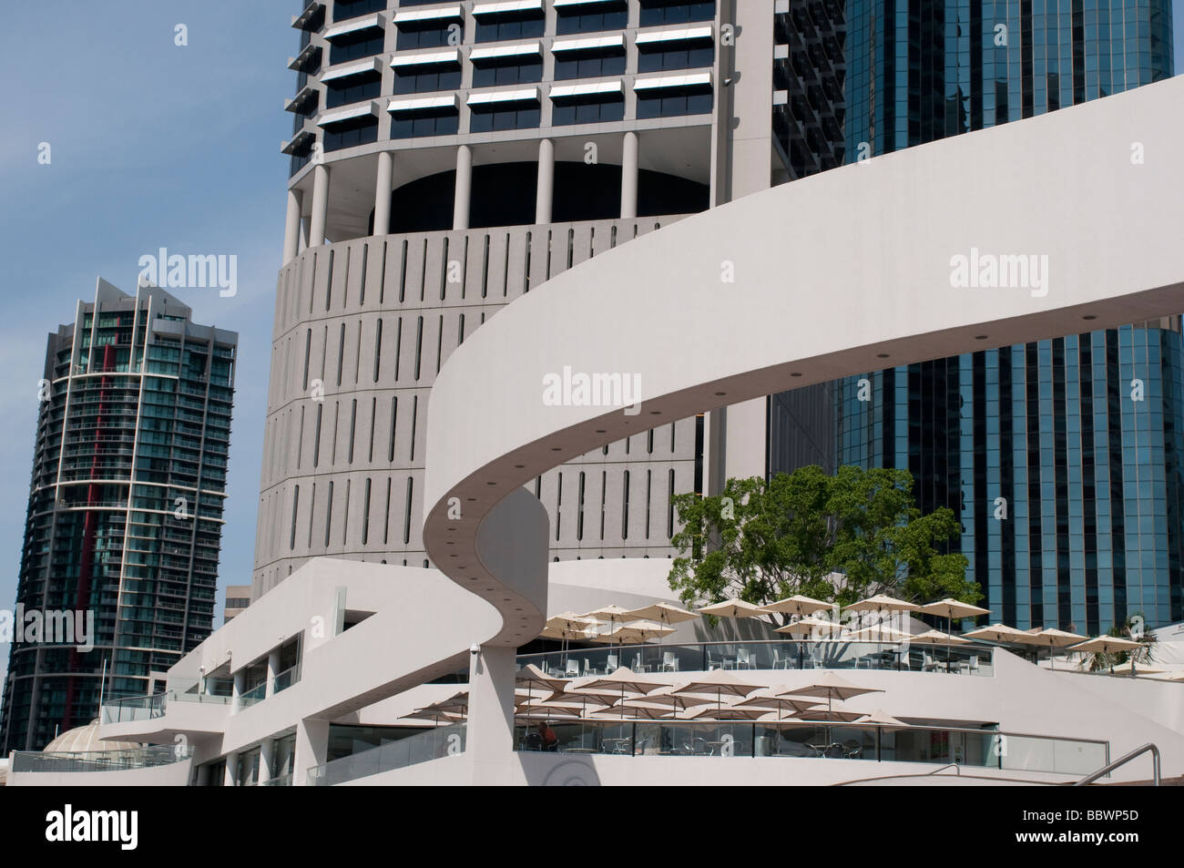 High rise tower blocks at Riverside Brisbane Queensland Australia Stock ...