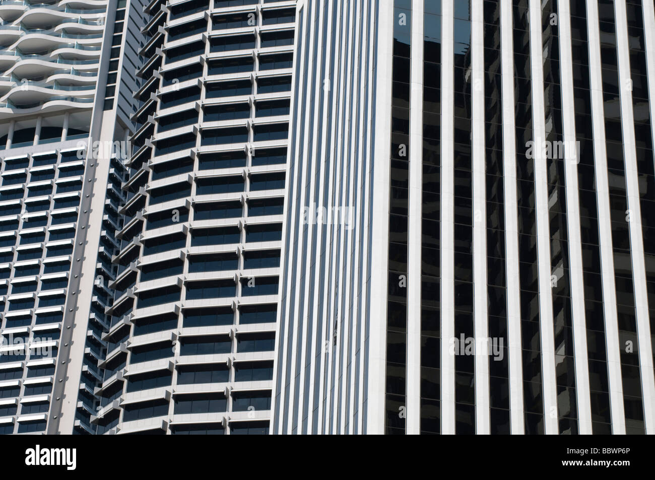 High rise tower blocks at Riverside Brisbane Queensland Australia Stock ...